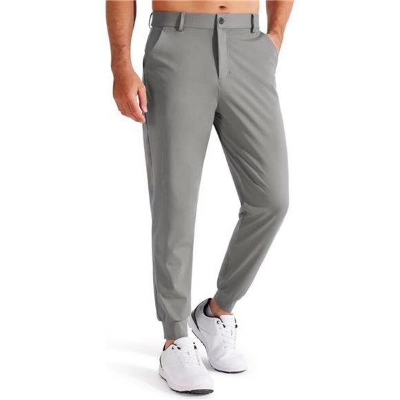 Pants | Mens 4way Stretch Golf Joggers With Pockets Slim Fit Work Pants ...